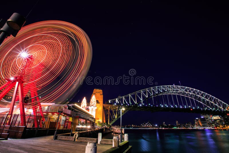 Sydney Night Cityscape View Stock Image - Image of sunset, harbor: 60746731
