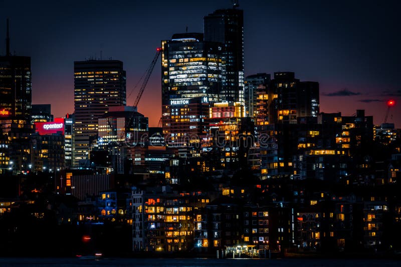 Sydney night skyline stock image. Image of australia - 308861039