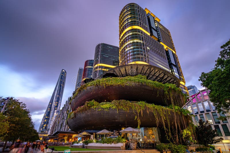 Sydney, NSW, Australia - Darling Harbour Illuminated at Night Editorial ...