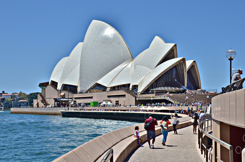 The Beautiful Sydney Opera House Lit by the Blue Hour Light, Australia ...