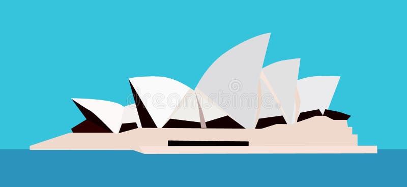 Sydney Opera House on a Blue Background Editorial Stock Photo ...