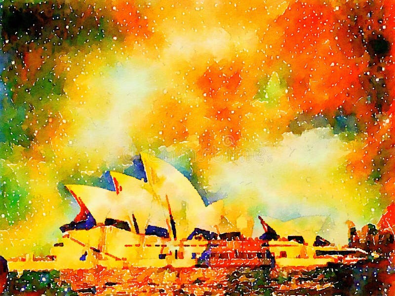 Sydney Opera House and Colored Sky Editorial Photo - Illustration of ...