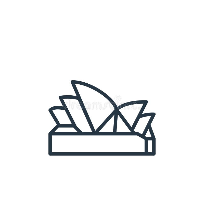 Sydney Opera House Icon Vector from Building Concept. Thin Line ...