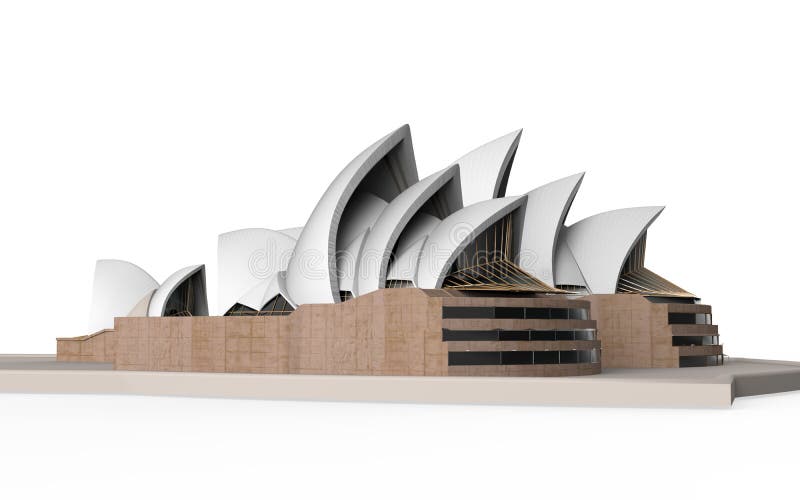 Sydney Opera House Isolated on White Background Editorial Photography ...