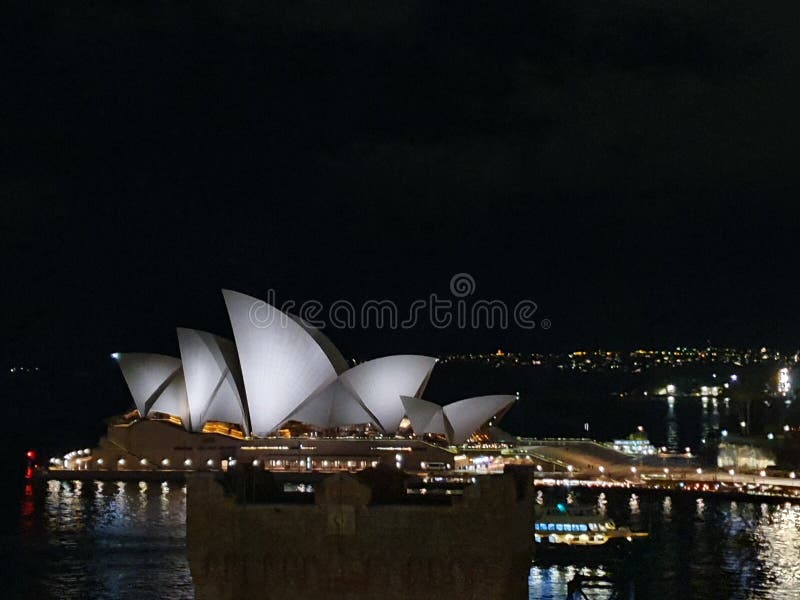 Sydney Opera House at Night Time Editorial Stock Photo - Image of opera ...