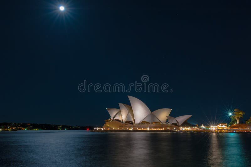 Sydney Opera House Night Time Editorial Stock Image - Image of sydney ...
