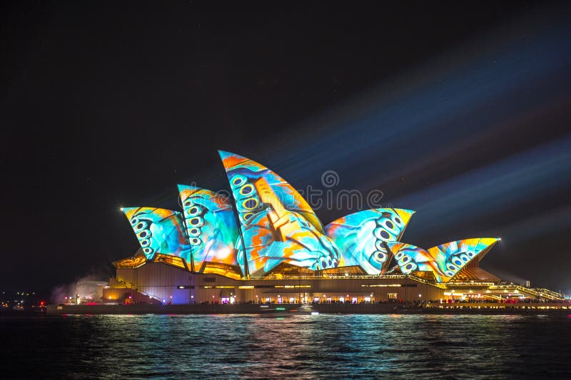 Sydney Opera House Op Levendig Sydney 2017 Redactionele Fotografie ...