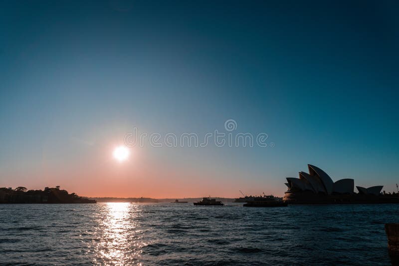 Sydney Opera House and Sunset Editorial Stock Photo - Image of place ...