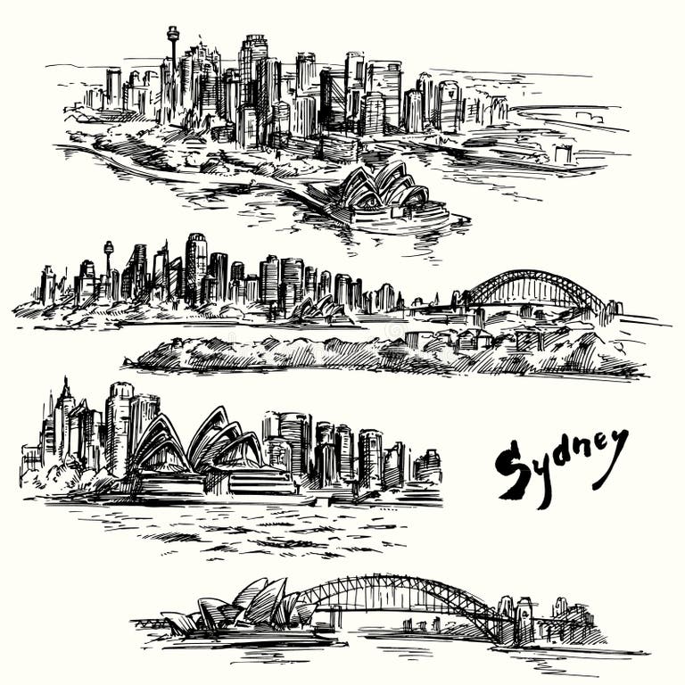 Hand Drawing Architecture Sydney Stock Illustrations – 113 Hand Drawing ...