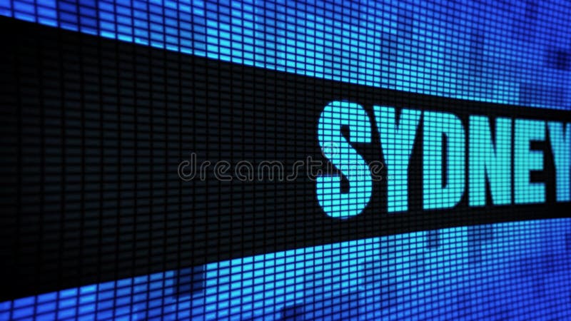SYDNEY Side Text Scrolling LED Wall Pannel Display Sign Board Stock ...