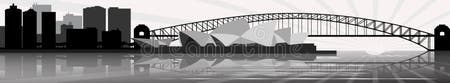 Sydney Skyline - Banner - Vector Editorial Photography - Illustration ...
