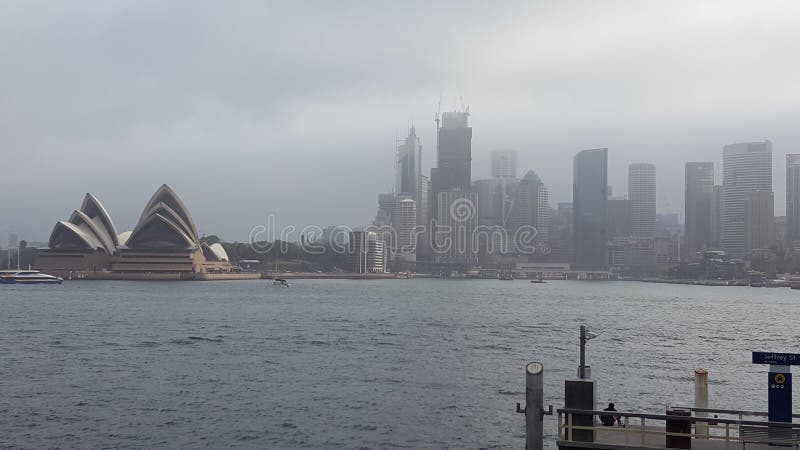 Sydney Skyline at Dusk with the Sydney Opera House in the Background ...