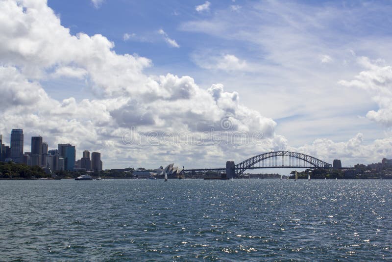 Sydney Skyline with Iconic Landmarks Editorial Photography - Image of ...