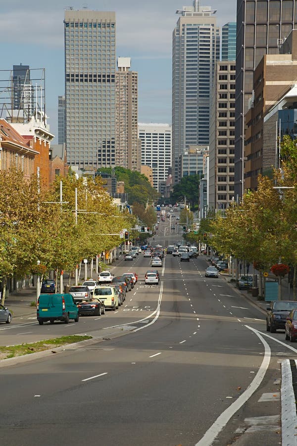 Sydney street view stock photo. Image of high, road, australia - 88996350