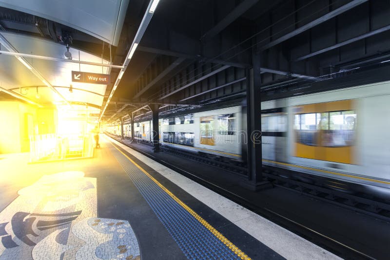 Sydney subway platform stock image. Image of subway, sydney - 62375037