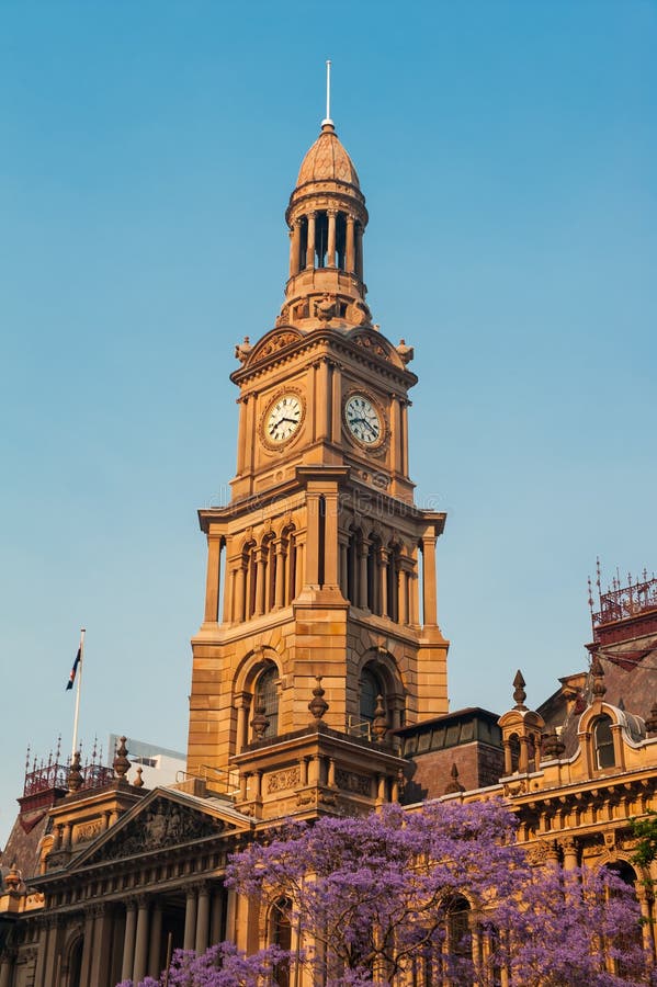 Sydney Town Hall stock image. Image of structure, hall - 43892305