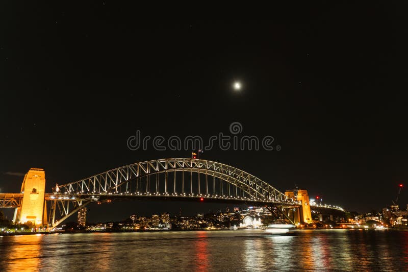 Sydneys Moonlight Bridge stock photo. Image of bill - 308860300