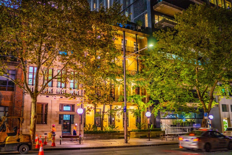 Sydneys Night View (Australia) Stock Photo - Image of light, streets ...