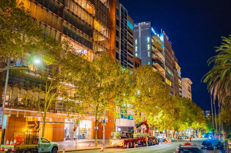 Sydneys Night View (Australia) Stock Image - Image of southern, streets ...