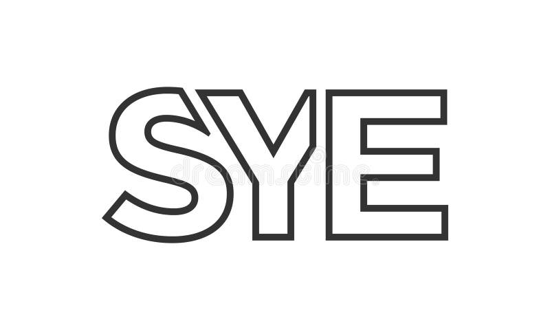 SYE Logo Design Template with Strong and Modern Bold Text. Initial ...