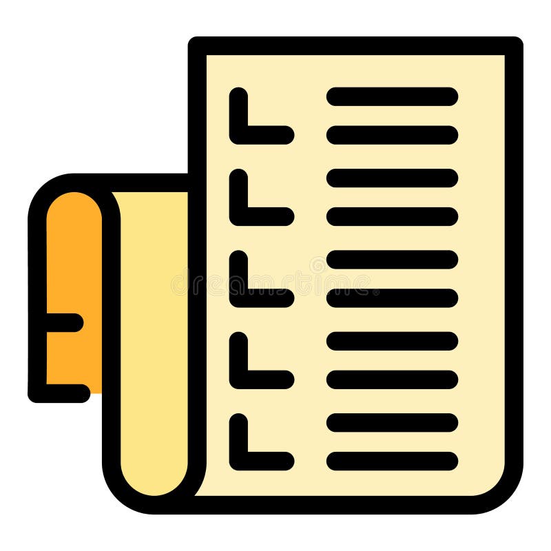 Syllabus Icon Color Outline Vector Stock Vector - Illustration of thin ...