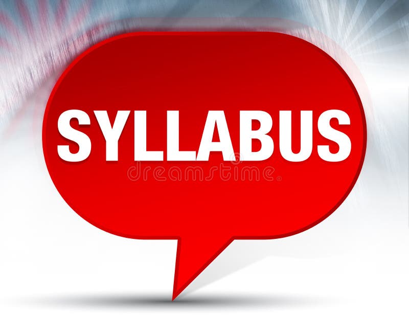 Syllabus Red Bubble Background Stock Illustration - Illustration of ...