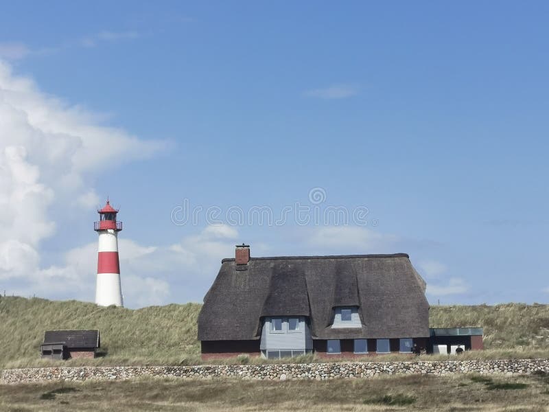 Sylt Island Summer Ocean Beach Sun Lighthouse Stock Photo - Image of ...