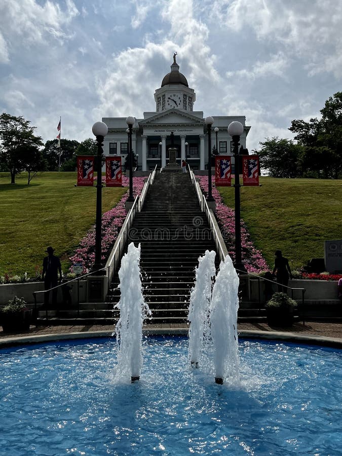 Sylva, North Carolina Courthouse in Spring Editorial Image - Image of ...