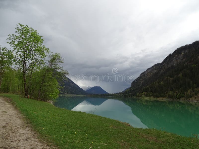 Sylvenstein dam stock photo. Image of blue, germanyn - 92371372