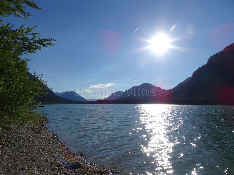 Sylvenstein dam stock image. Image of mountains, idylic - 97104787