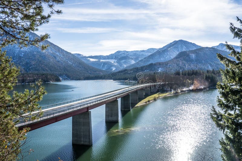 Sylvenstein dam stock image. Image of production, natural - 119110233