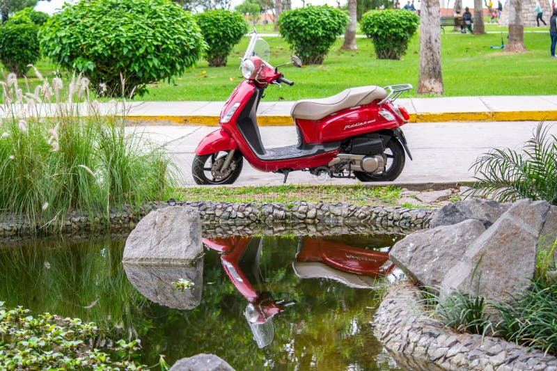 Sym Fiddle 150cc Parked in a Park. Editorial Stock Photo - Image of ...