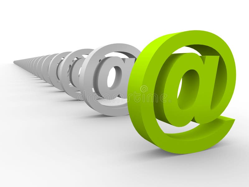 At symbol stock illustration. Illustration of email, wide - 11479797