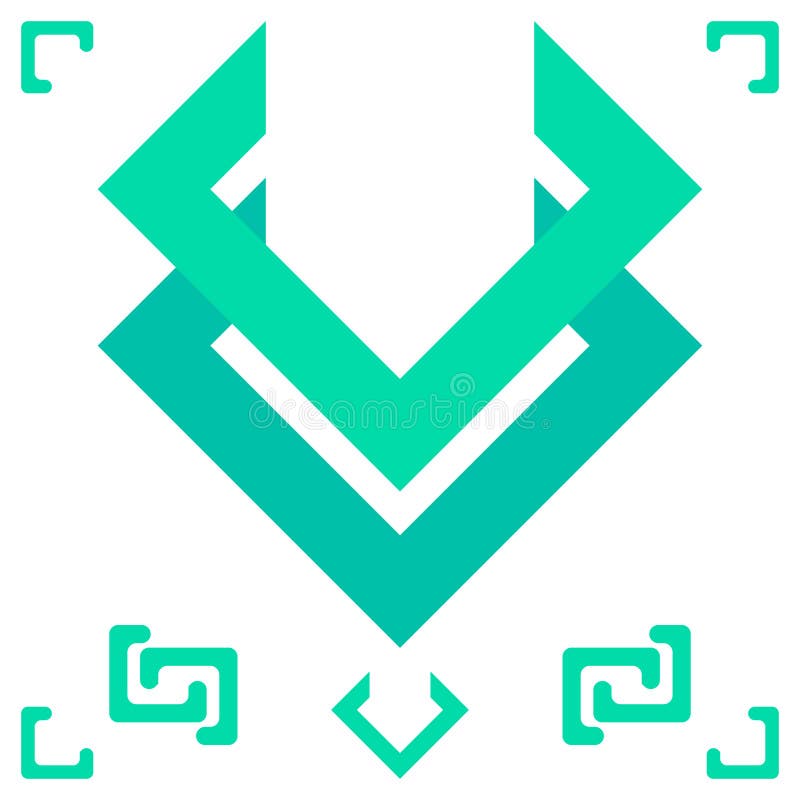 A Green Ancient Code or Symbol with Bright Background Stock Vector ...