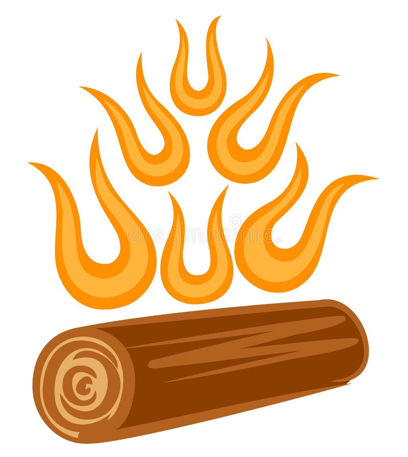 Symbol of abstract fire. stock vector. Illustration of firewood - 117932647