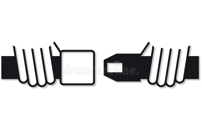 Symbol Anschnallen stock vector. Illustration of hand - 10659962