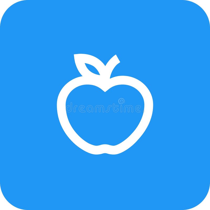 Symbol of apple fruit. stock illustration. Illustration of frui - 338957506