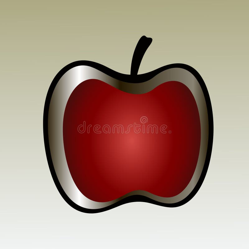 Symbol of the apple logo. stock illustration. Illustration of isolate ...