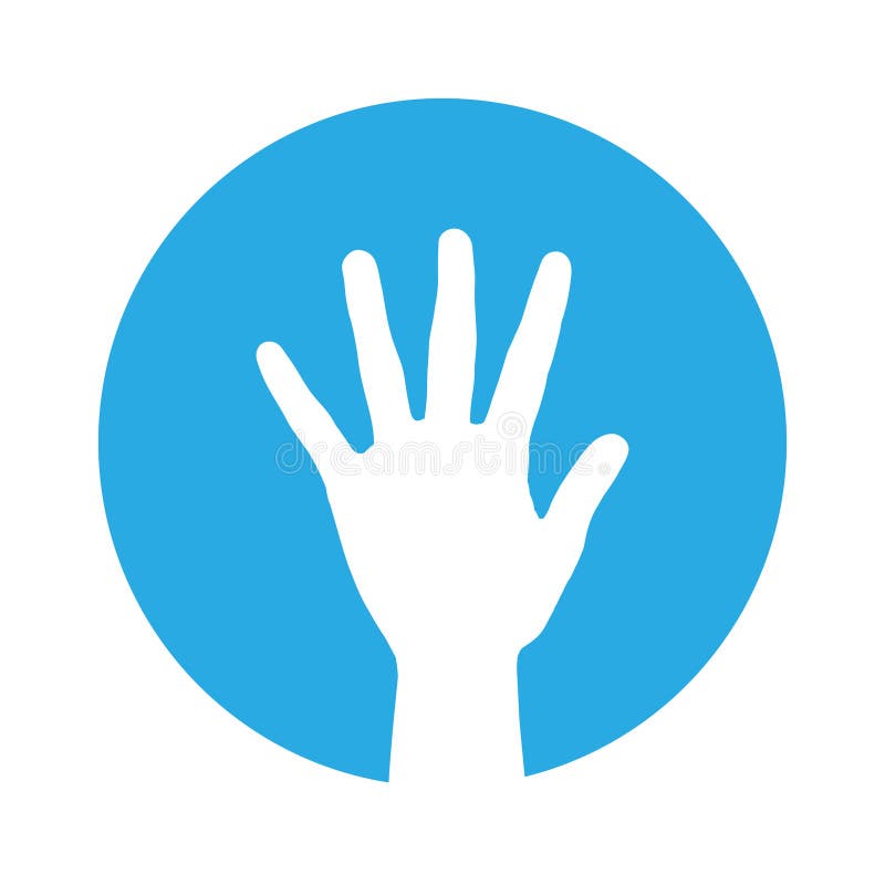 Hand Up Symbol in the Circle Stock Vector - Illustration of live, help ...