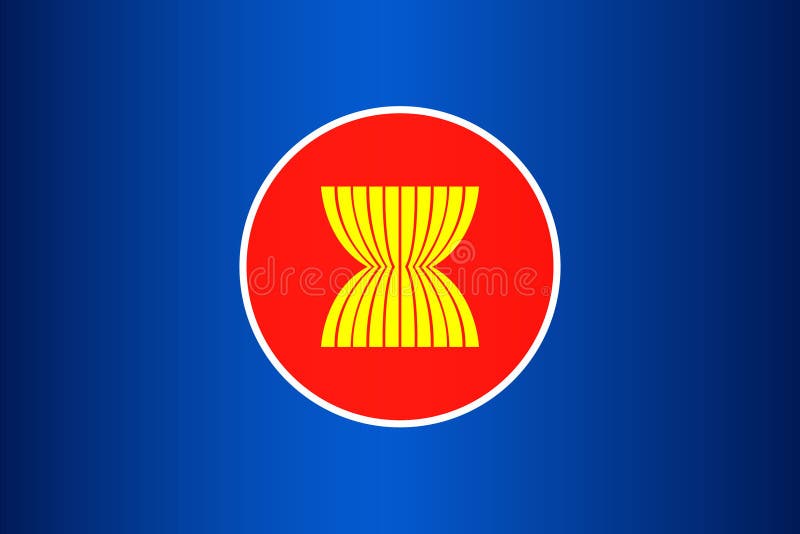 Flag of the Association of Southeast Asian Nations Stock Illustration ...