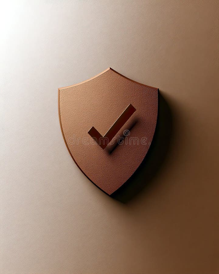 Symbol of Assurance and Protection with Checkmark in a Minimalist ...
