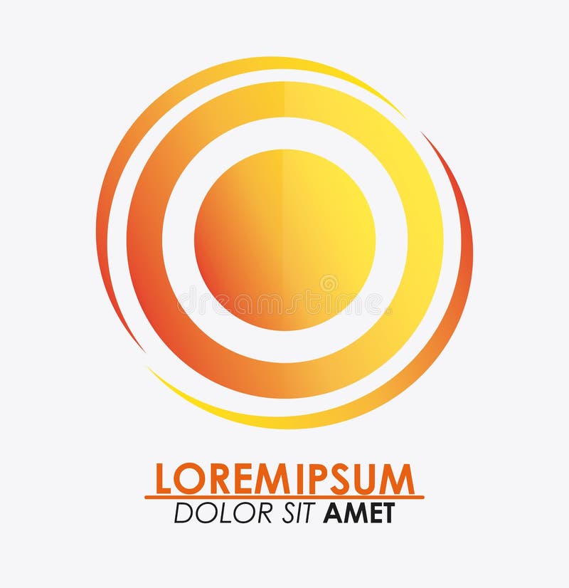 Symbol Av Den Gula Solen, Illustration Stock Illustrationer ...