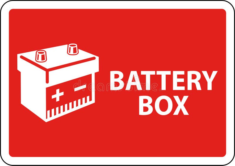 Symbol Battery Sign Battery Box on White Background Stock Vector ...