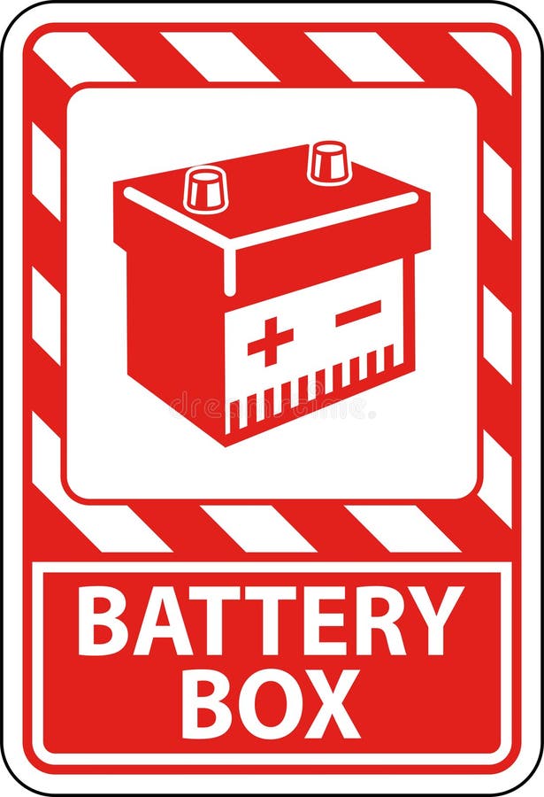 Symbol Battery Sign Battery Box on White Background Stock Vector ...