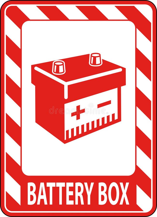 Symbol Battery Sign Battery Box on White Background Stock Vector ...