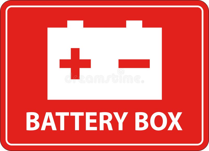 Symbol Battery Sign Battery Box on White Background Stock Vector ...