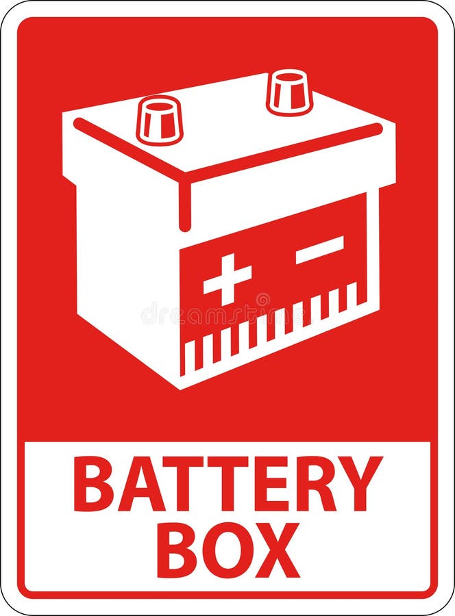 Symbol Battery Sign Battery Box on White Background Stock Vector ...