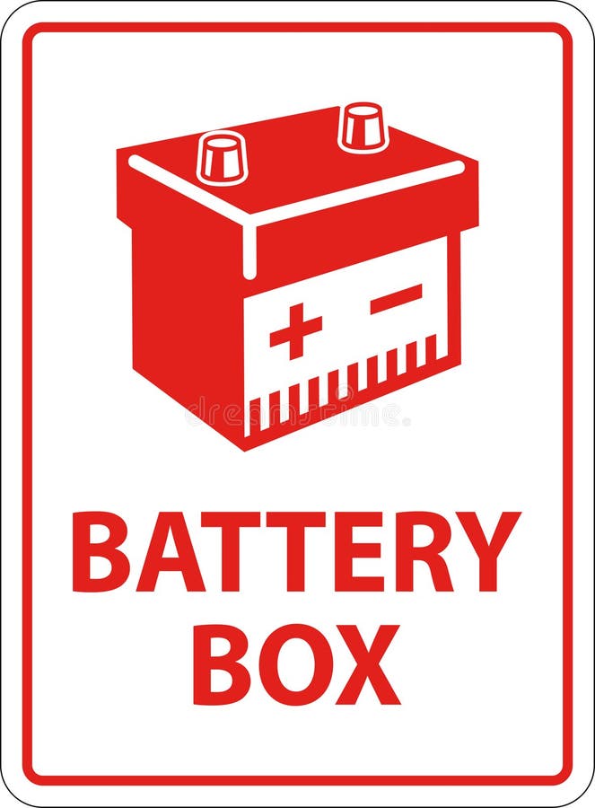 Symbol Battery Sign Battery Box on White Background Stock Vector ...