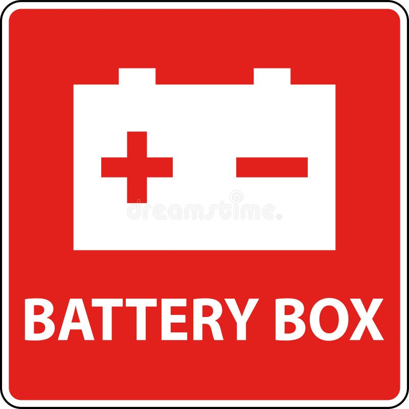 Symbol Battery Sign Battery Box on White Background Stock Vector ...