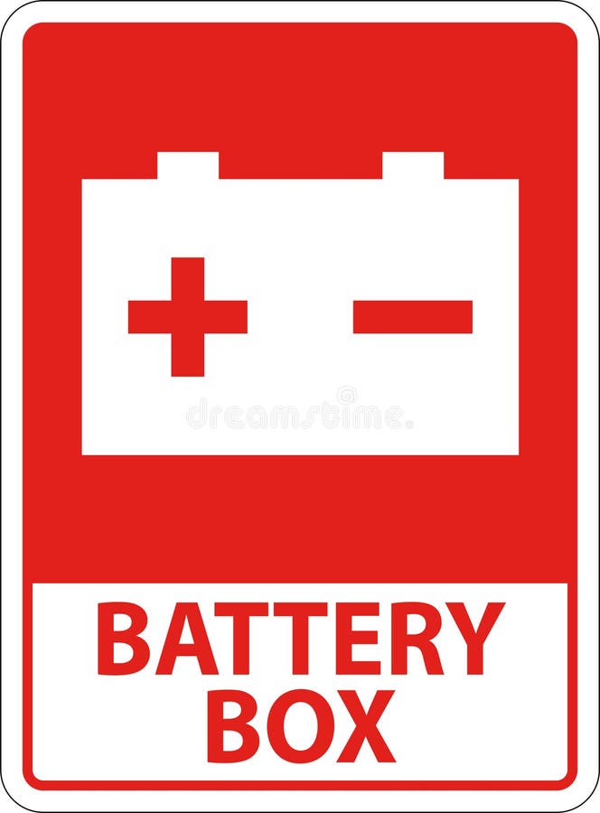 Symbol Battery Sign Battery Box on White Background Stock Vector ...
